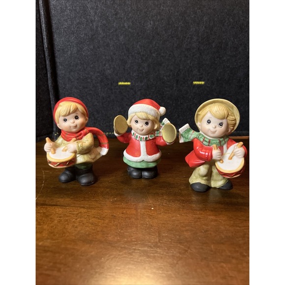 Homco | Holiday | Homco Figurines Drummer Trio 5564 Made In Taiwan ...
